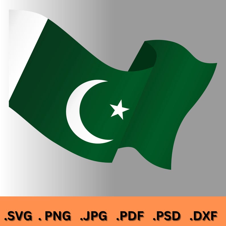Pakistan Flag SVG Pakistani Flag PNG Cricut & Silhouette Cut File ...