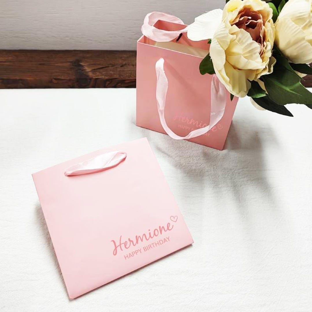 Personalized Name Gift Bags, Custom Gift Packaging Bags, Birthday Gift ...