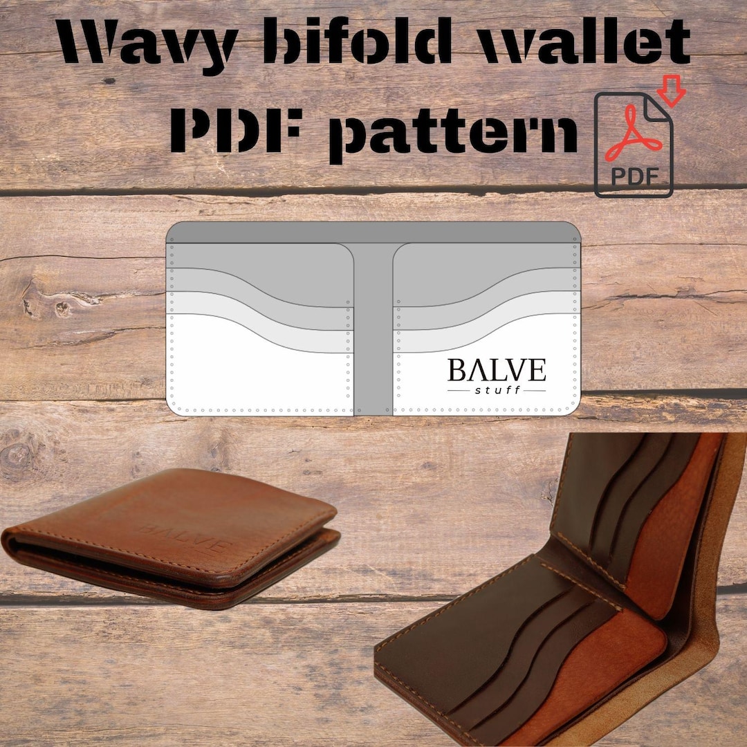 Wavy Bifold Wallet PDF Pattern - Etsy