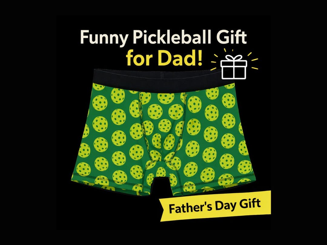 Funny Pickleball Boxers for Men, Pickleball Gift for Dad Husband ...