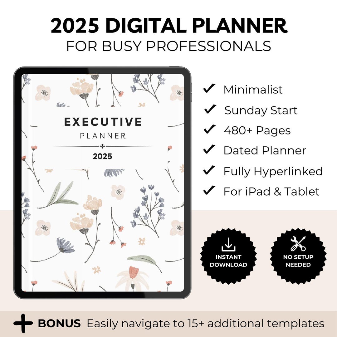 2025 Digital Planner for Goodnotes | Executive Planner | Monthly ...