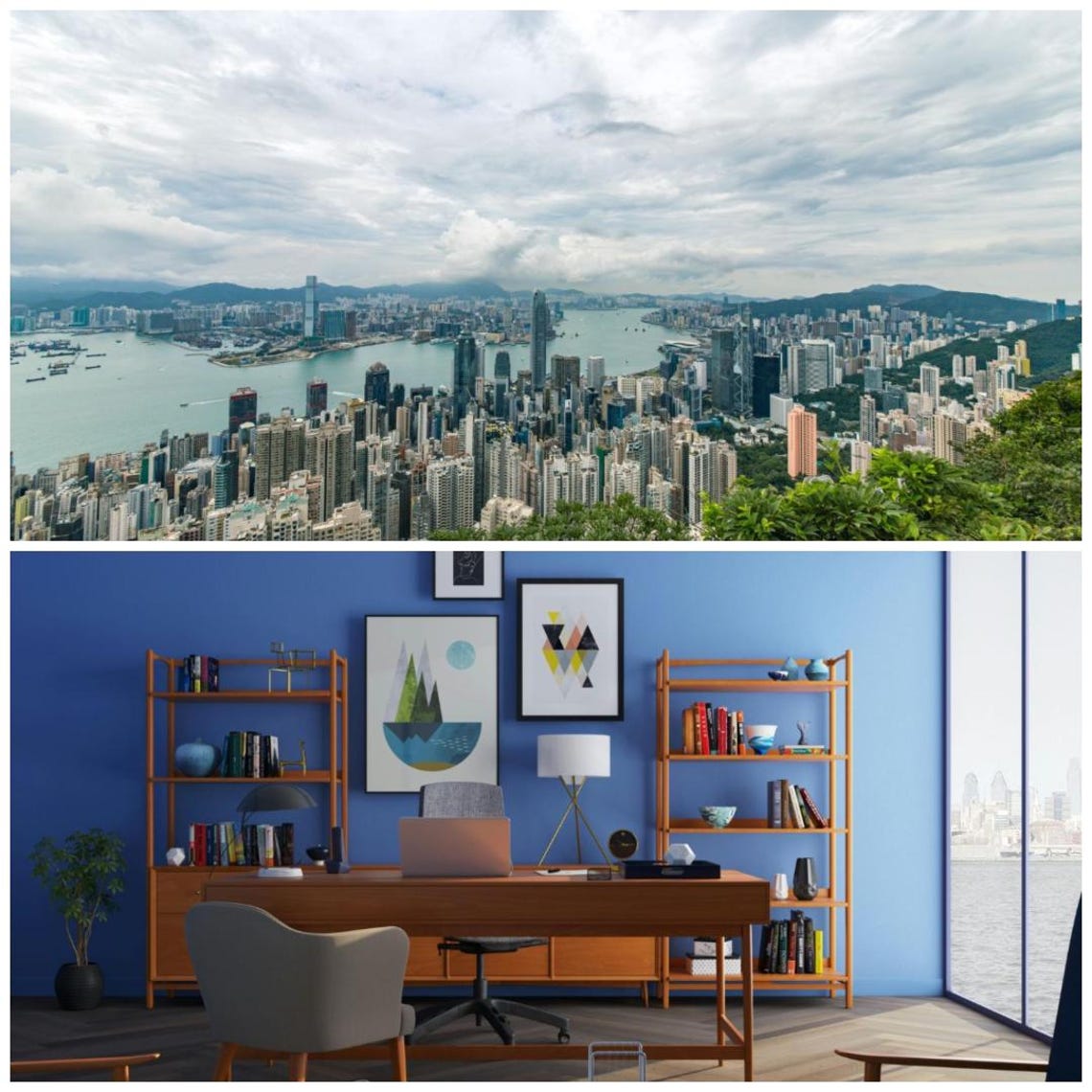 50 Modern Home Office Zoom Backgrounds: Professional Virtual Meeting ...