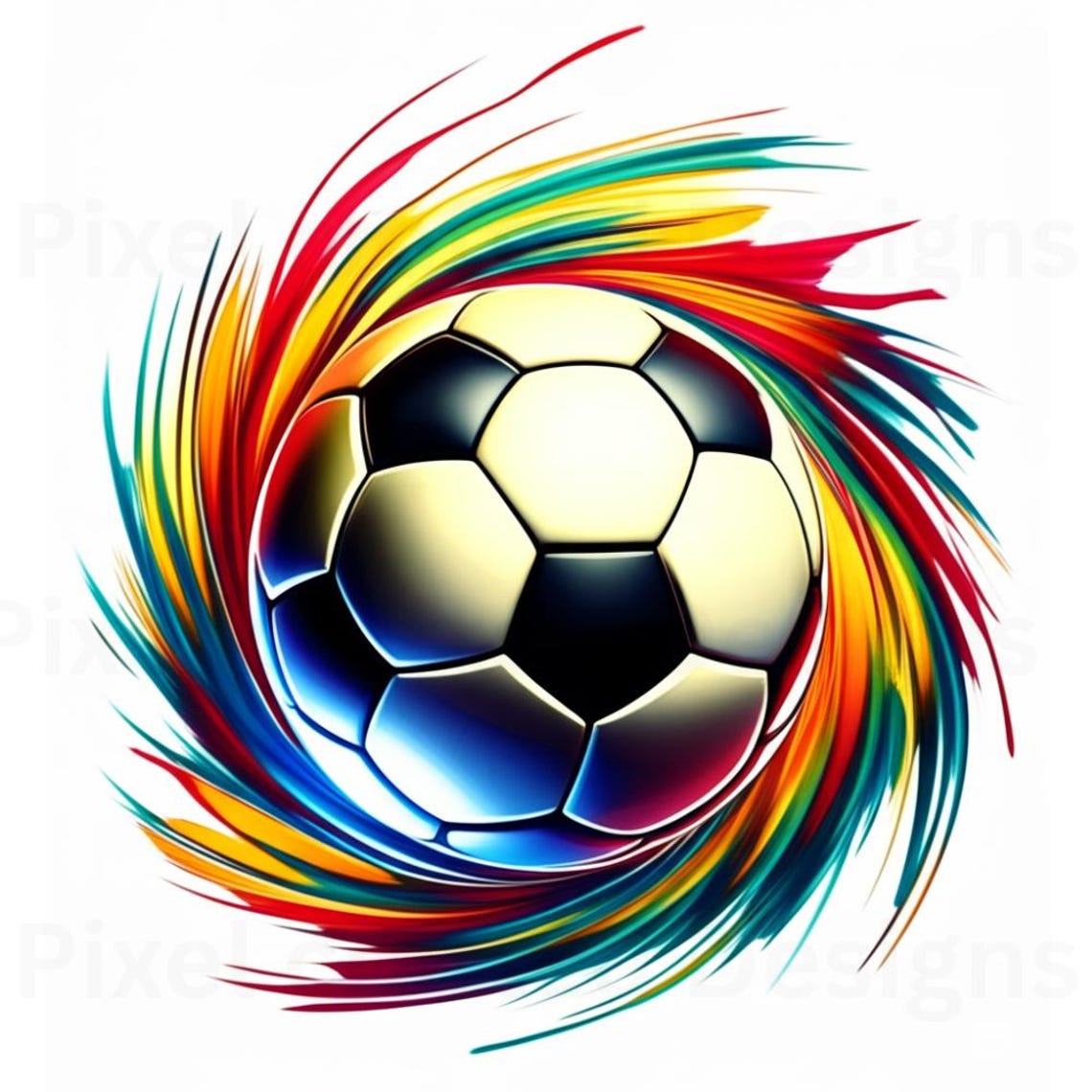12 "watercolor Football Clipart PNG Bundle | Soccer Clipart Pack | Hand ...