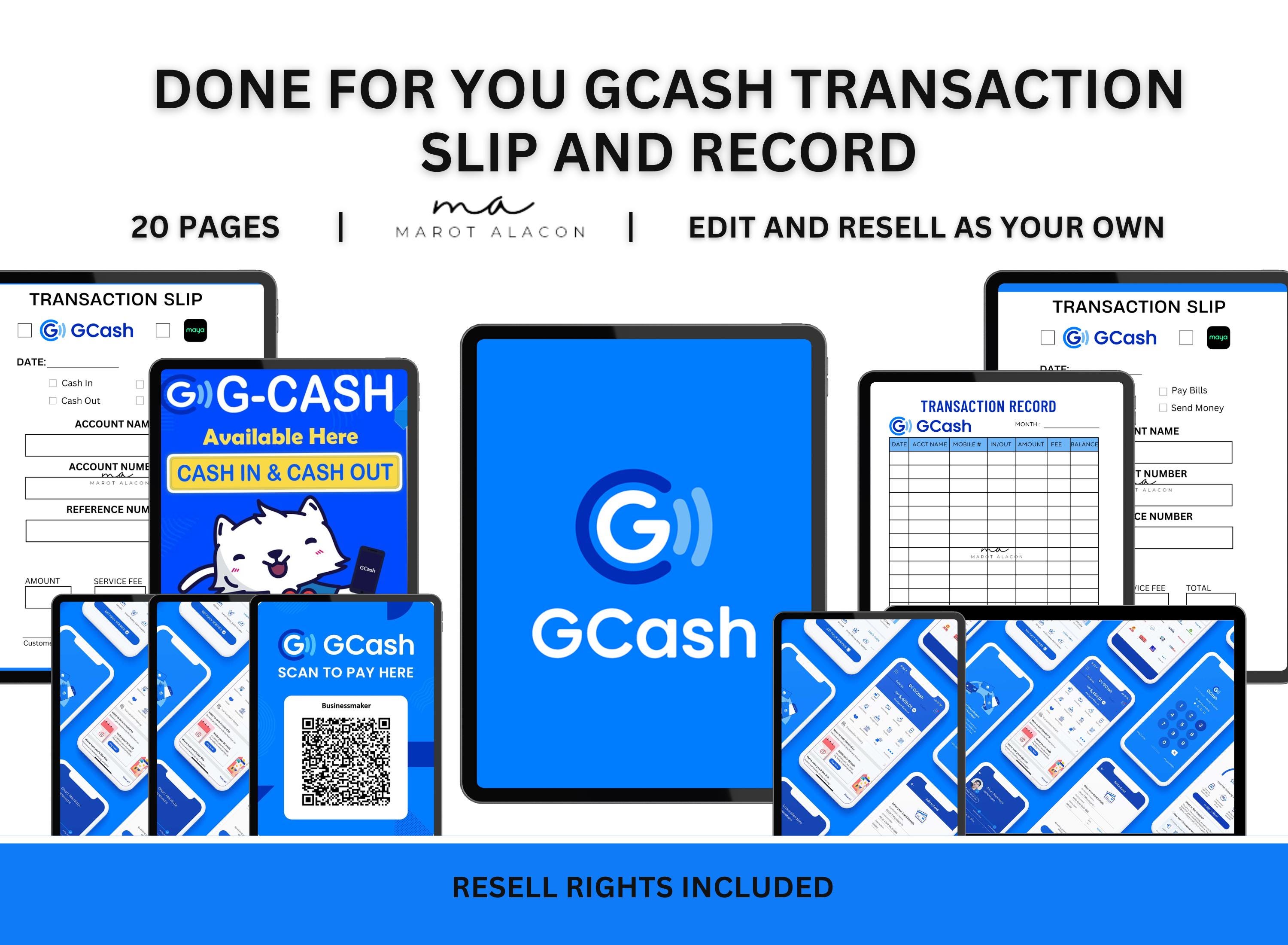 Gcash Transaction Record & Transaction Slip - Canva Edition! - Etsy