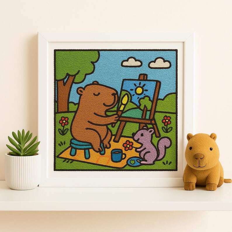 Capibara and Friends Coloring Book | Cute Animal Coloring Pages for ...