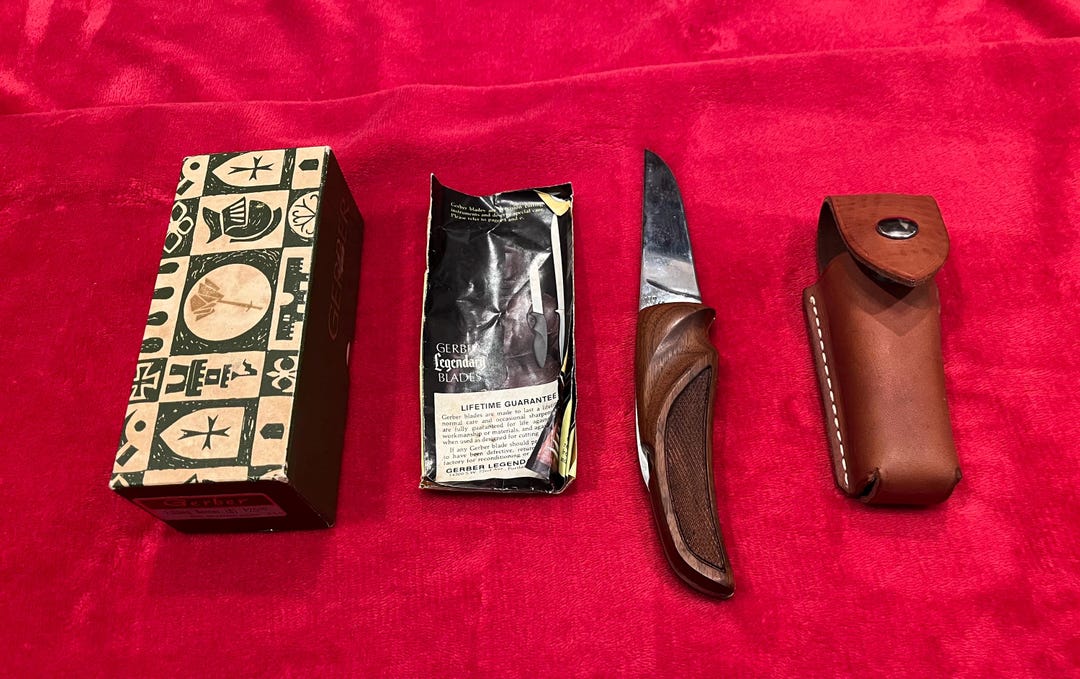 1970 First Edition Gerber "hunting Knife" With Sheath - Etsy
