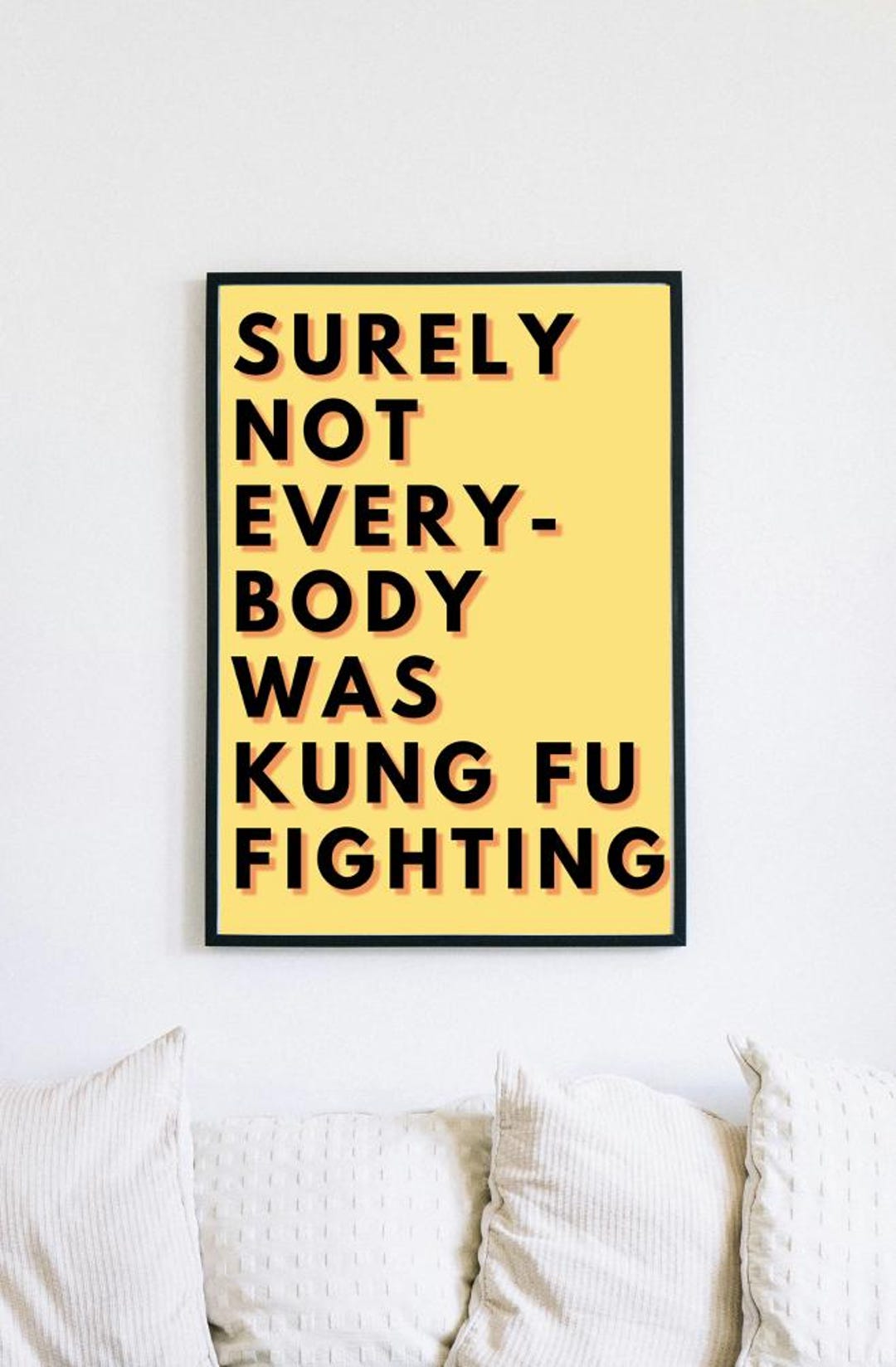 Lyric Print - Kung Fu Fighting - Etsy