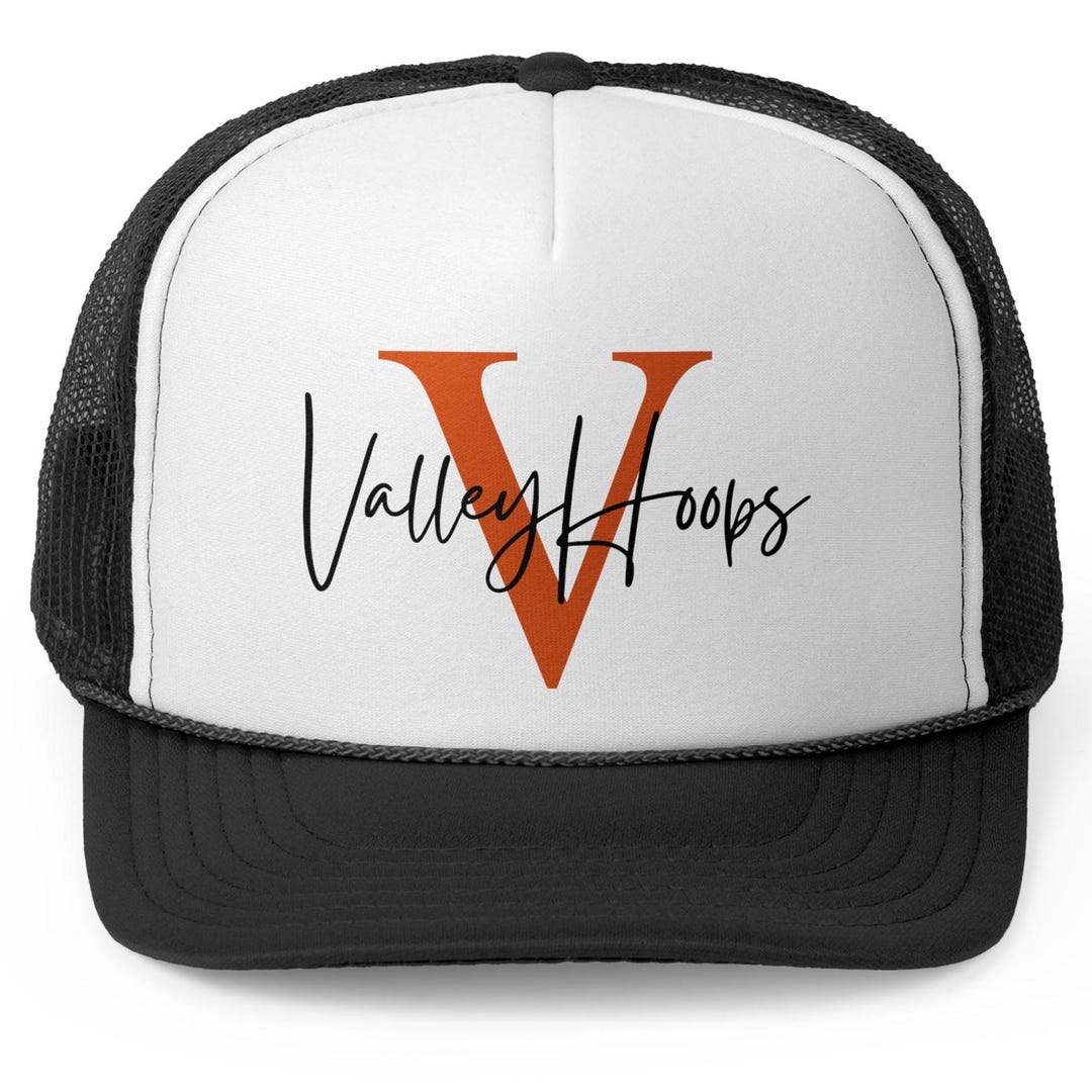 Valley Hoops Trucker Hat, 2 Styles Script & Bold, Sumner Valley Hoops ...