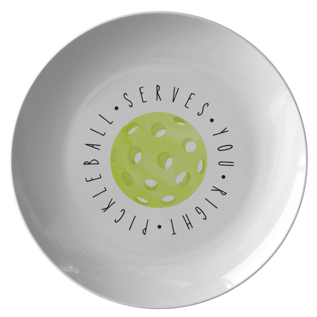 Pickleball Serves You Right Plates, Pickle Ball Gift for Player ...