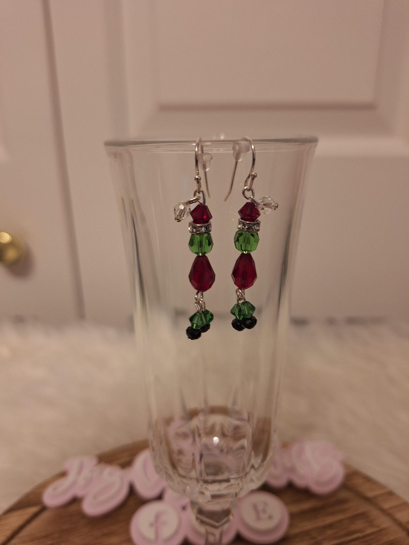 Grinch Dangle Earrings, Christmas Earrings, Crystal Christmas Grinch ...