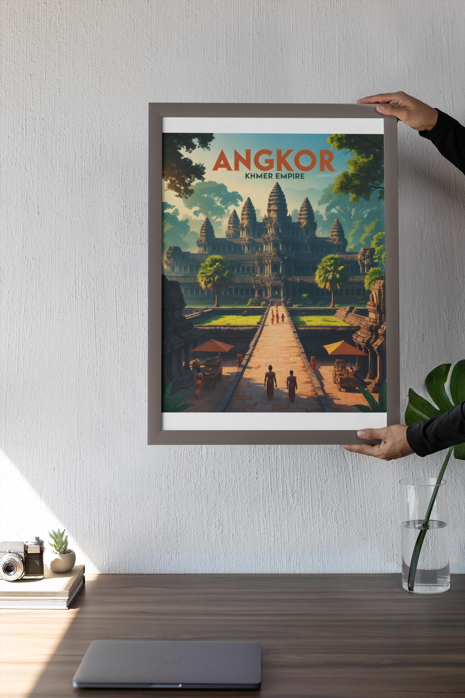 Angkor Wat Printable Art | Historic Cambodian Temple Poster | Digital ...