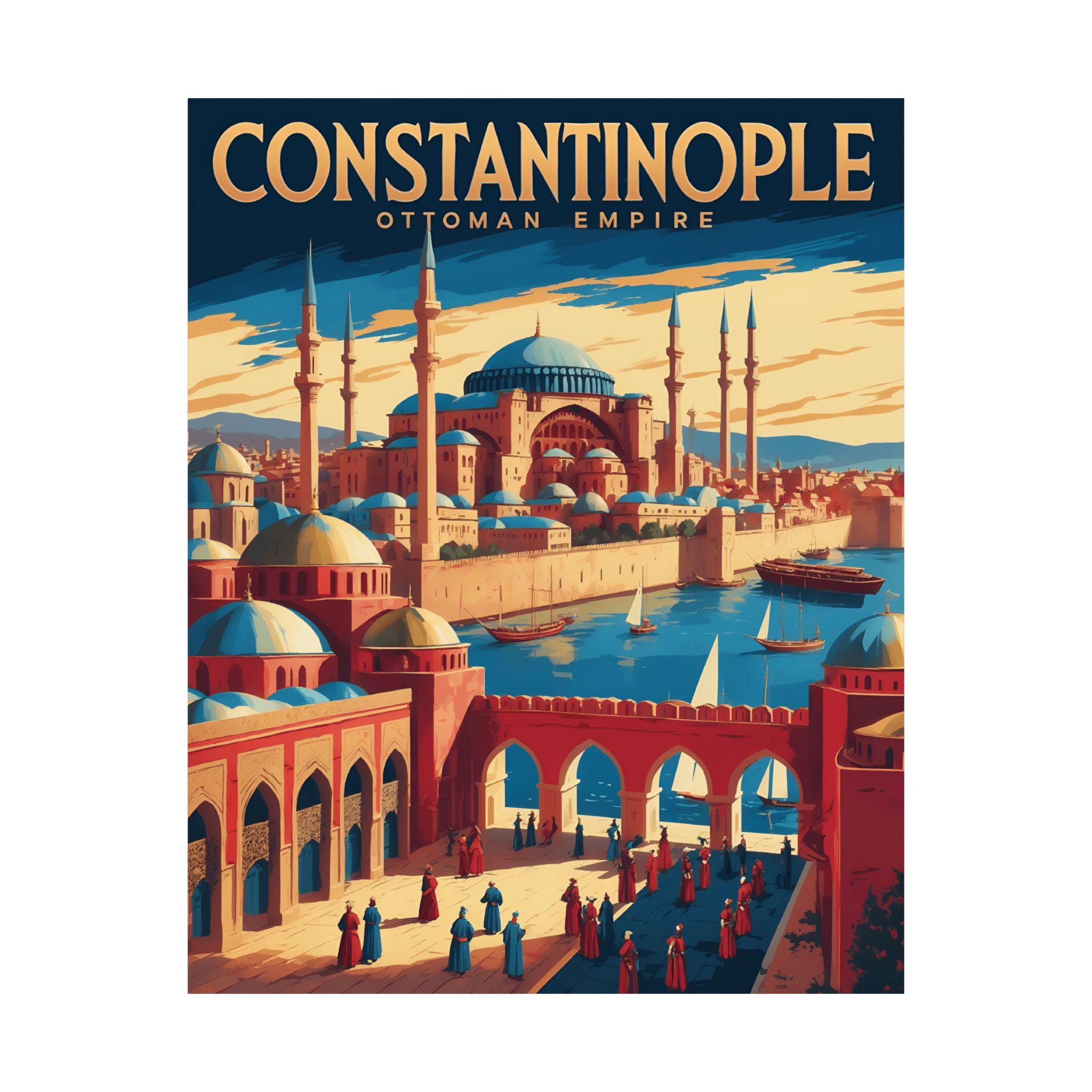 Ottoman Constantinople Art Print, Historic Istanbul Poster (digital ...
