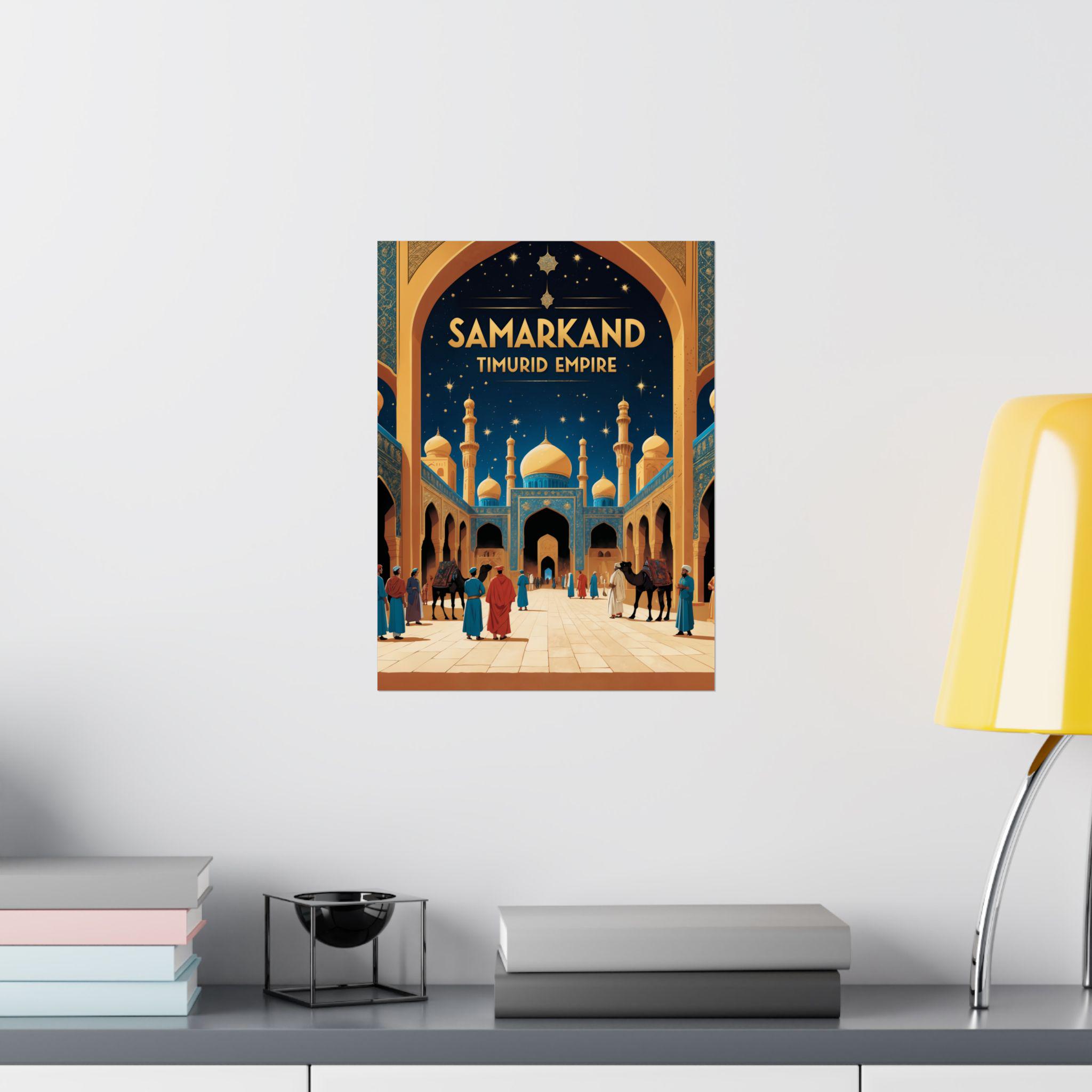 Samarkand Travel Poster: Timurid Empire Silk Road Art - Etsy