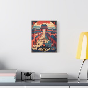 Chang'an Han China Travel Poster on Stretched Matte Canvas | Premium ...