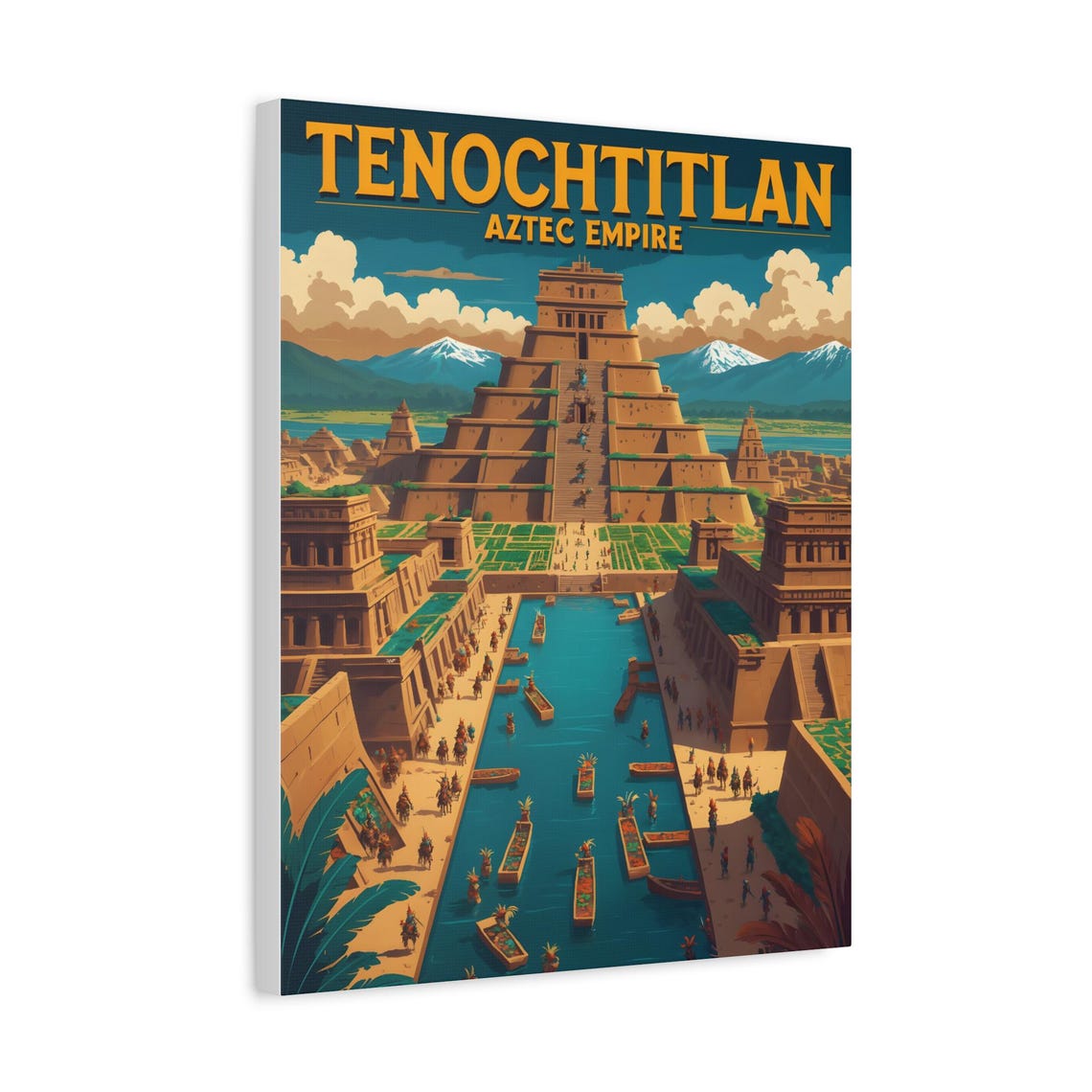 Tenochtitlan Canvas Print | Aztec Empire Wall Art | Ancient Mexico ...