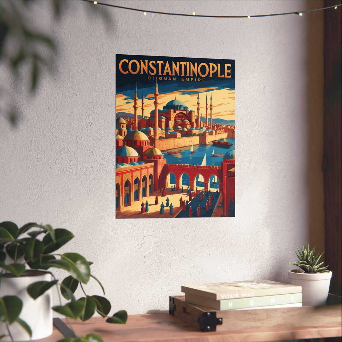 Ottoman Constantinople Art Print, Historic Istanbul Poster (digital ...