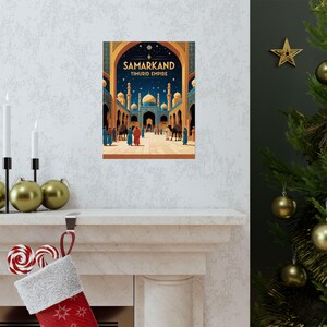 Samarkand Travel Poster: Timurid Empire Silk Road Art - Etsy