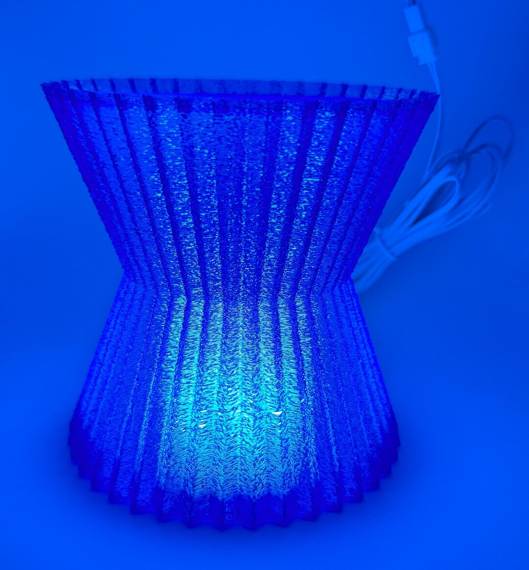 3D Printed LED Lamp: Modern Transparent Desk Light - Etsy