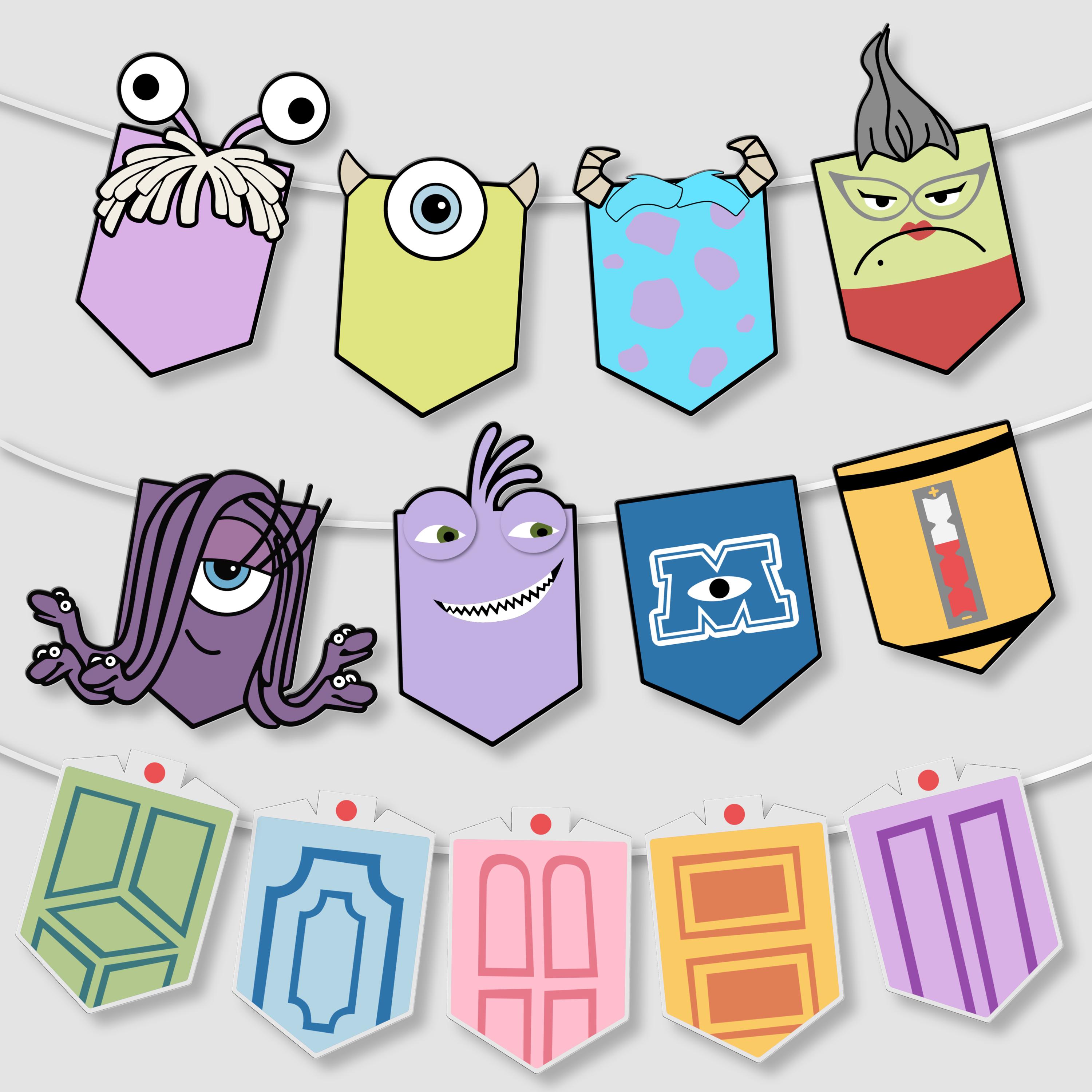 Monsters Inc. – disney Inspired Custom Birthday Banner Party Decoration ...