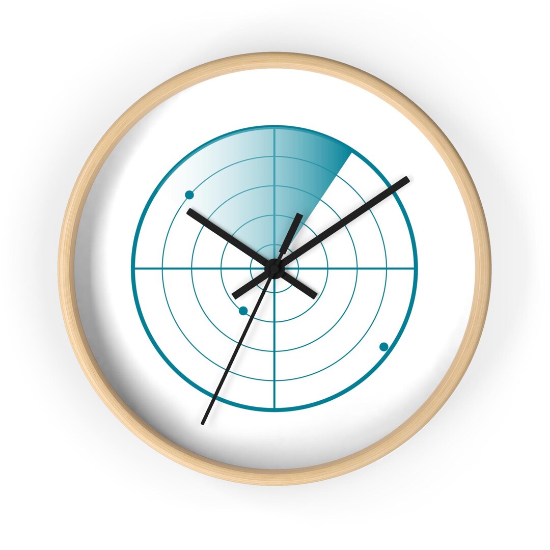 Radar Wall Clock - Sleek Minimalist Home Decor, Geometric Design ...