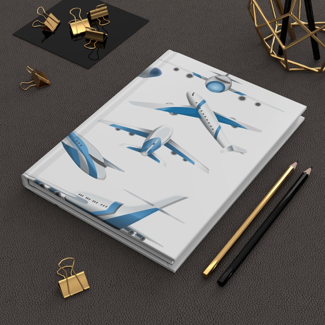 Planes Hardcover Journal Matte - Aviation Pilot Aircraft Notebook ...