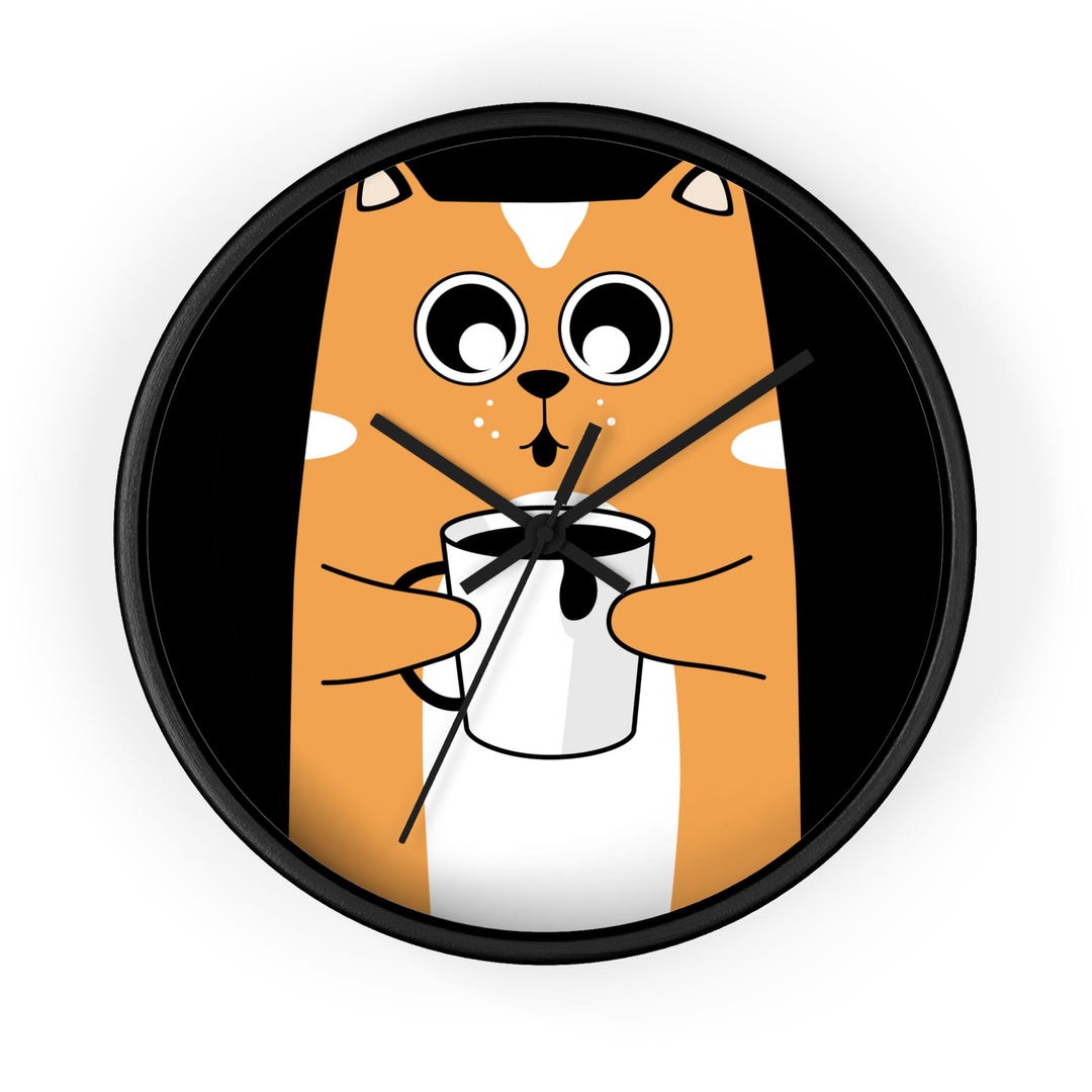 Cat Wall Clock - Cute Kitten Décor, Animal Lover Gift, Meow Home Accent ...