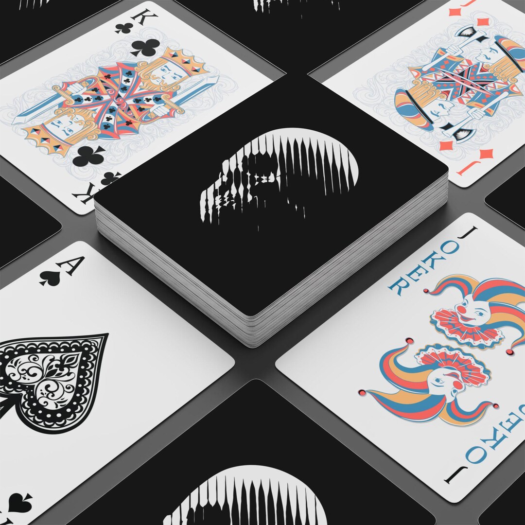 Playing Cards, Skull Design, Halloween Poker Cards, Gothic Deck ...