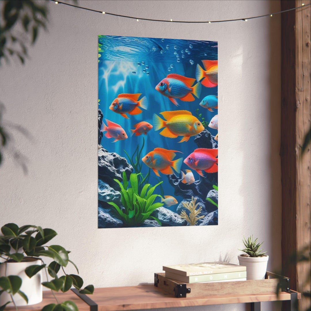 Tropical Fish Poster, Ocean Wall Art, Marine Life Decor, Underwater ...