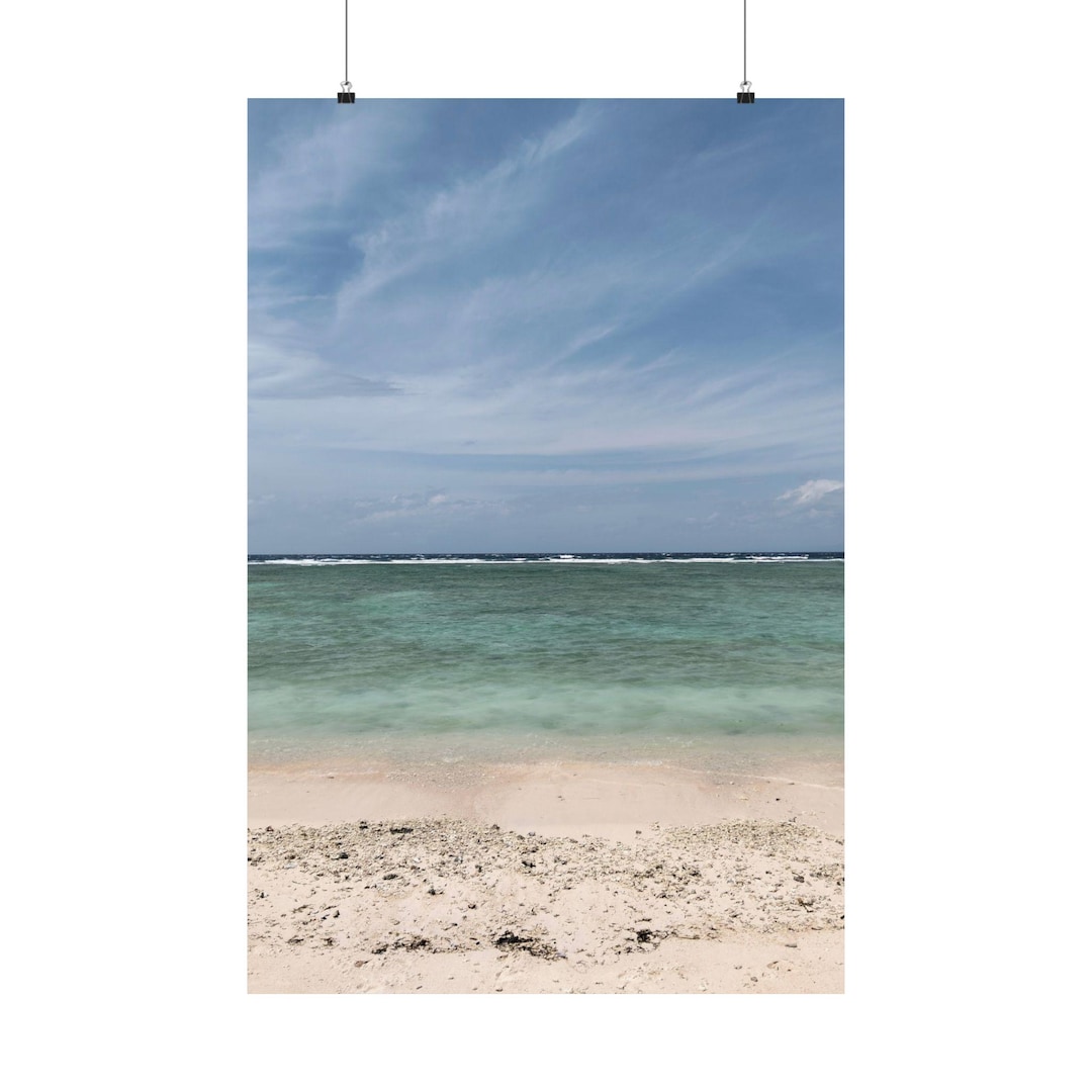 Beach Scene Matte Vertical Posters, Lombok Island Wall Art Print ...