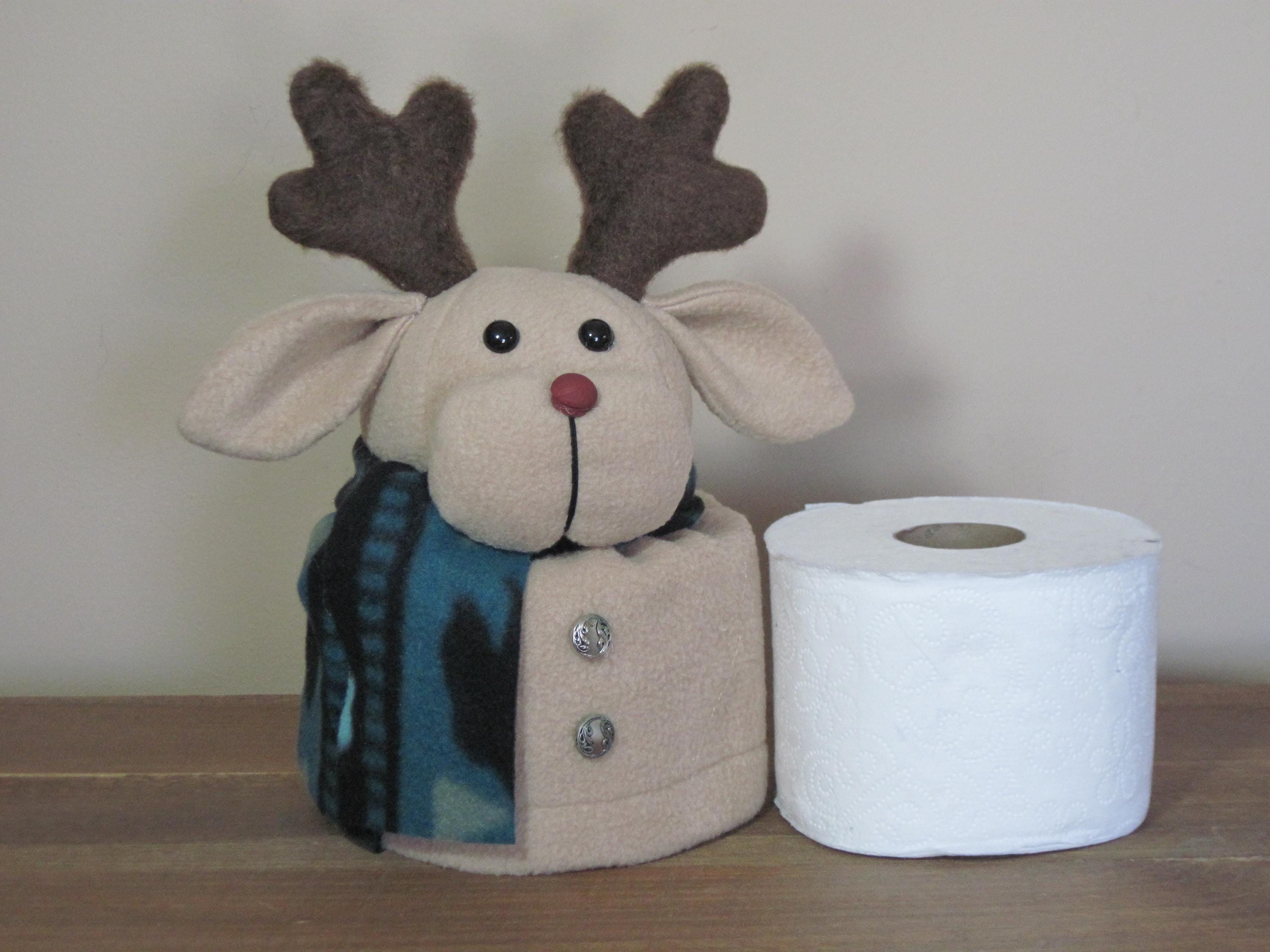 Reindeer Toilet Paper Roll Cover - Etsy