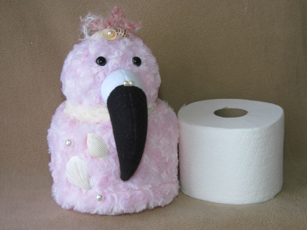 Flamingo Toilet Paper Roll Cover - Etsy