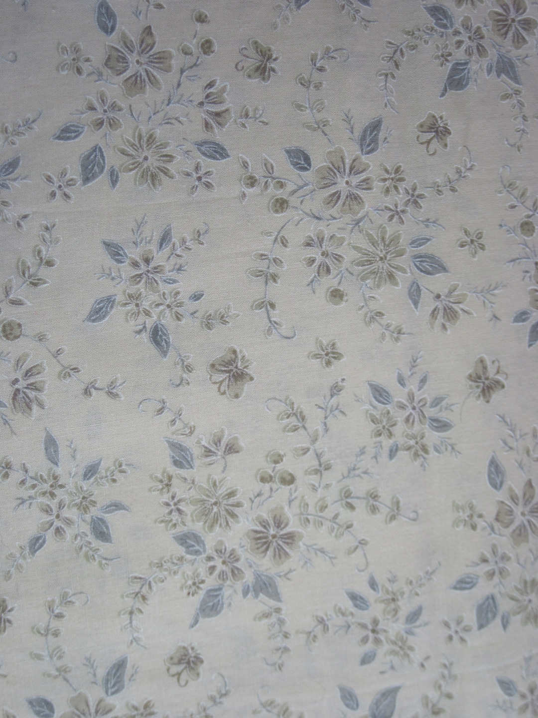 Cream Floral Fabric - Etsy