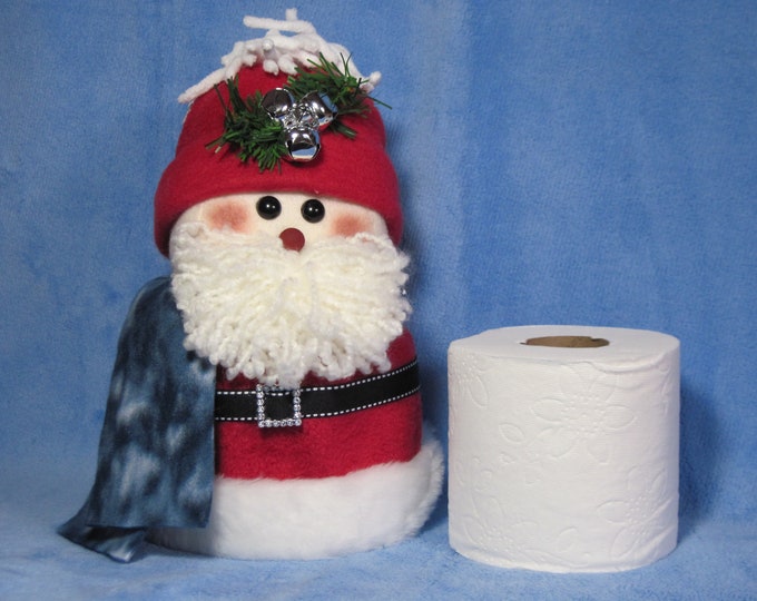 Santa Toilet Paper Roll Cover - Etsy