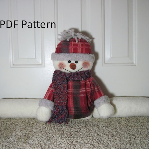 Snowman PATTERN: snowman Draft Stopper 662 - Etsy