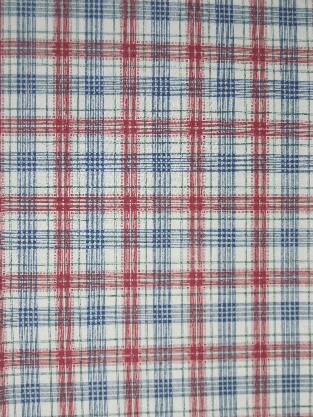 Red & Blue Plaid Fabric - Etsy