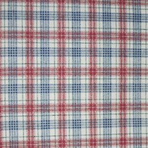 Red & Blue Plaid Fabric - Etsy