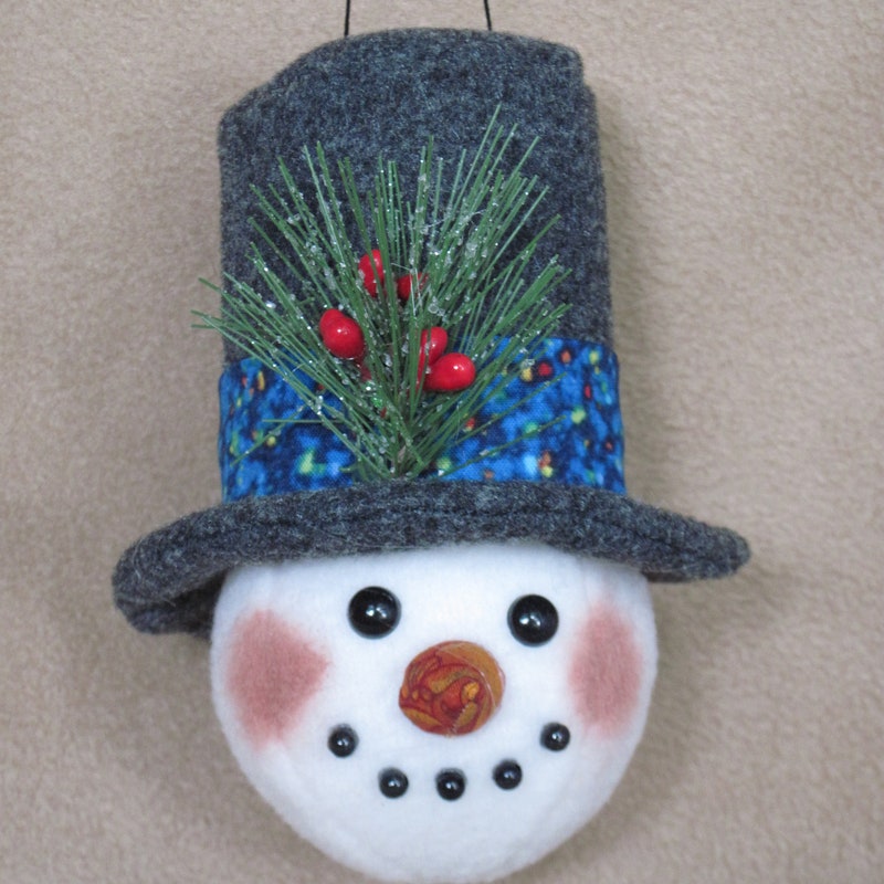 Snowman Head Tree Topper - Etsy