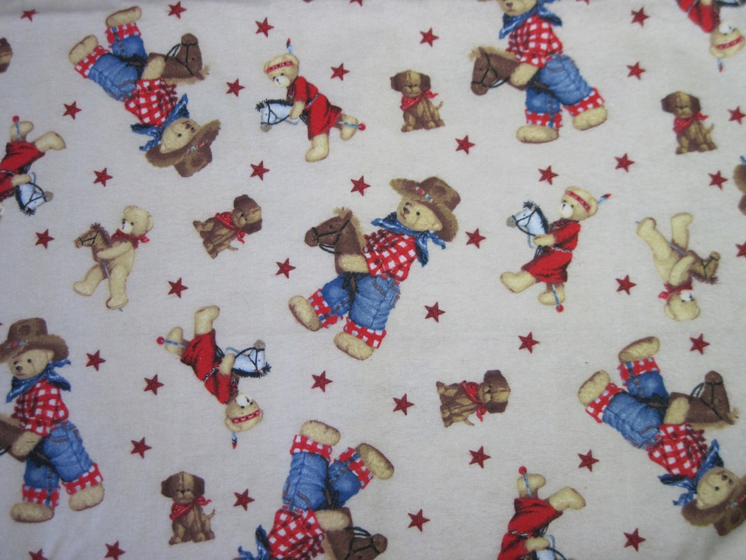Cowboy Flannel Fabric - Etsy