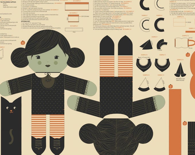 Lil Witchy & Boo Doll Panel From Home Sweet Haunt Collection by Stacy ...