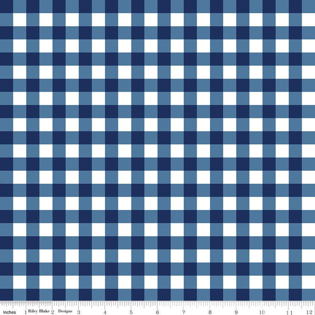 Gingham Blue From Simply Country Collection by Tasha Noel for Riley ...