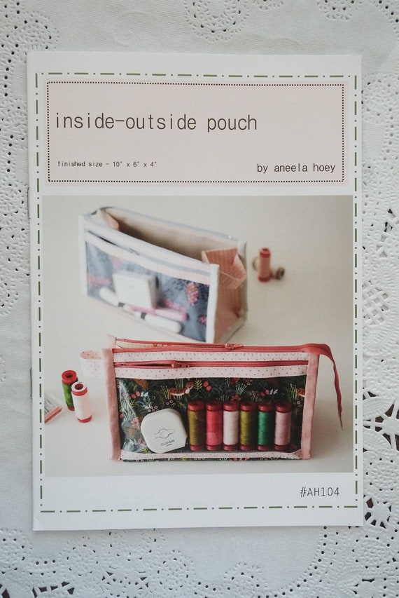 Inside-outside Pouch Paper Pattern by Aneela Hoey - Etsy