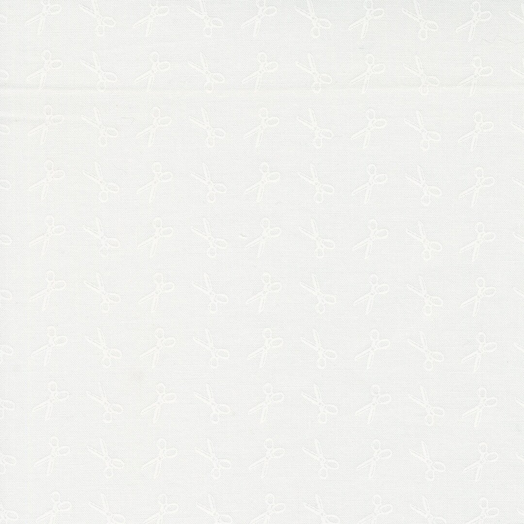 Scissors Tonal White From Linen Cupboard Collection by Fig Tree and Co ...