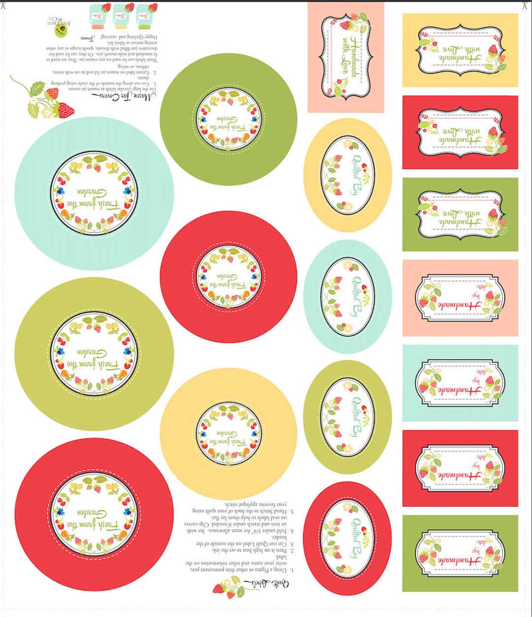 Jam Jar Panel From Jelly & Jam Collection by Fig Tree and Co for Moda ...