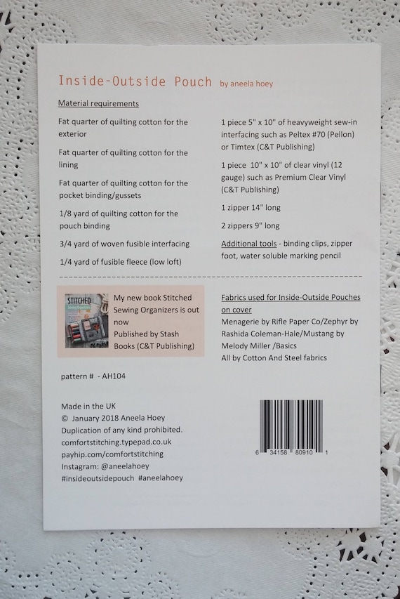 Sewing & Needlecraft Craft Supplies & Tools Inside Outside Pouch ...