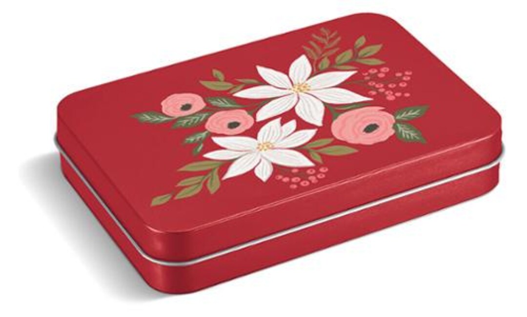 Poinsettia Tin by Lella Boutique for Moda Fabrics - Etsy