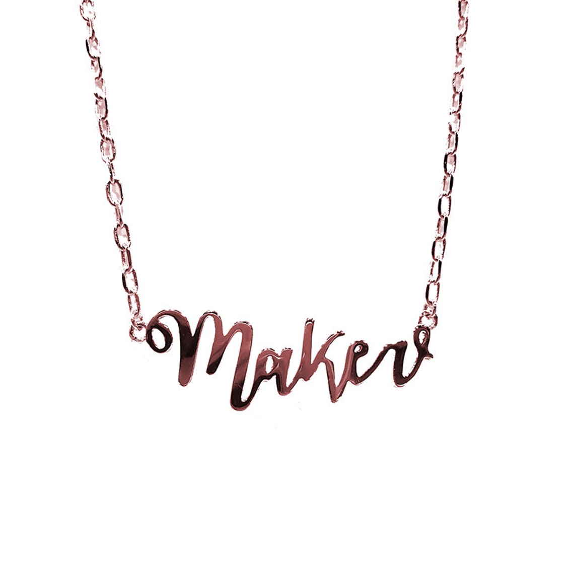Maker Necklace Rose Gold - Etsy