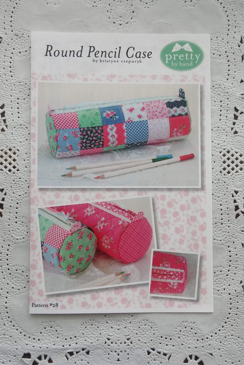 Round Pencil Case Pattern by Kristine Czepuryk of Pretty by - Etsy
