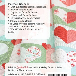 Heartfelt Quilt Pattern by Thimble Blossoms for Moda Fabrics - Etsy