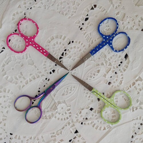 Medium Scissors Crane Style Embroidery Scissors Colorful - Etsy
