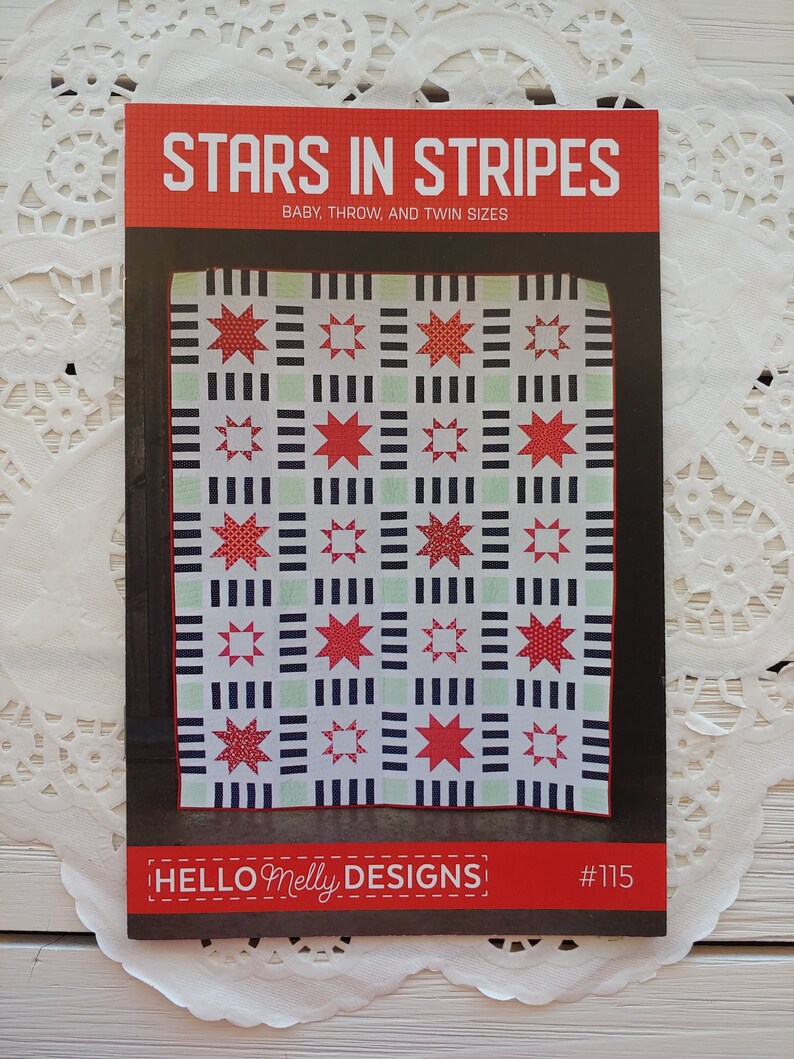 Stars in Stripes Quilt Pattern Paper by Hello Melly Designs - Etsy